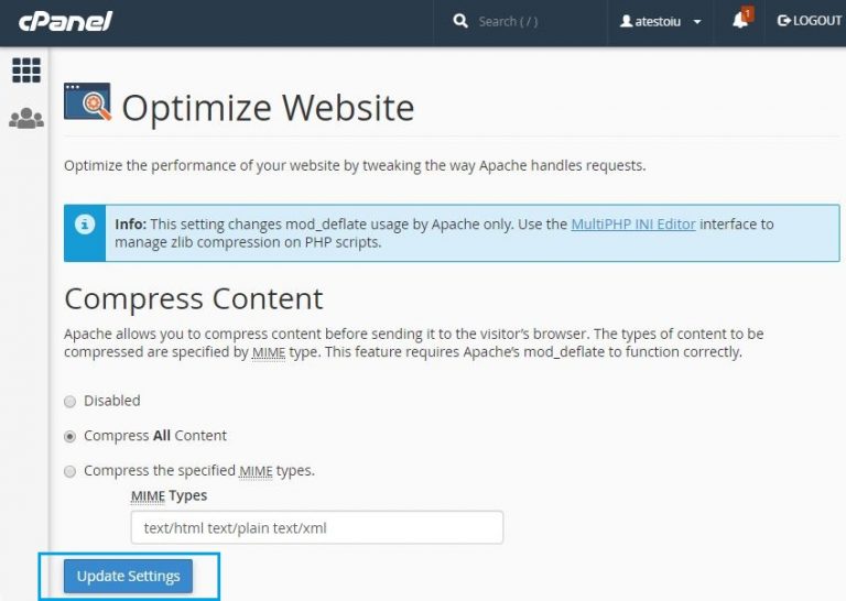 How to Compress Website Content Using cPanel