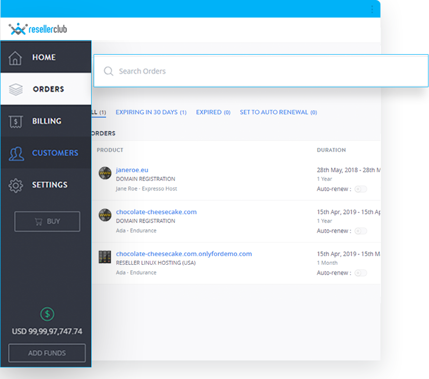 Manage Web Hosting Business with our WebPro Panel | ResellerClub