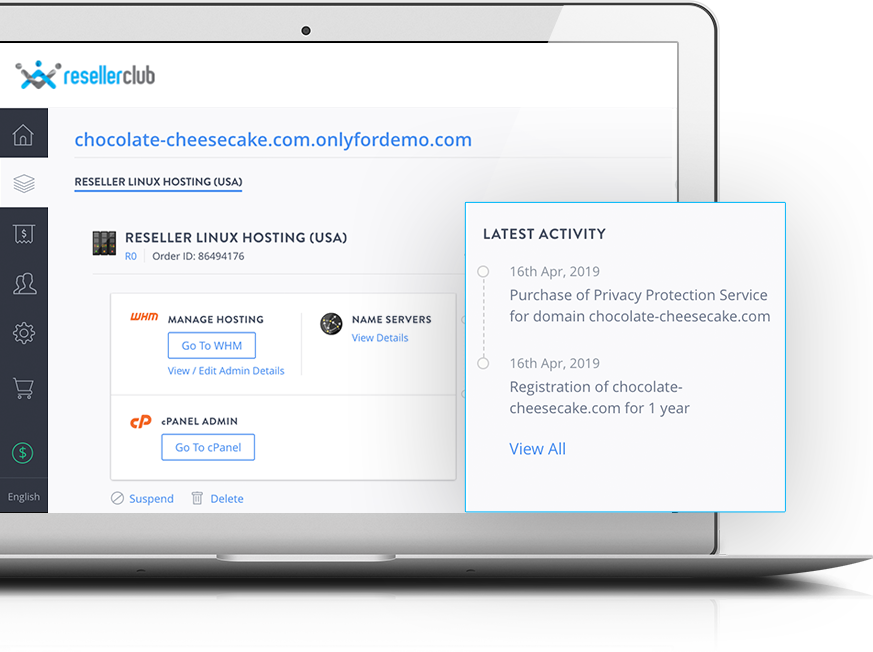 Manage Web Hosting Business with our WebPro Panel | ResellerClub